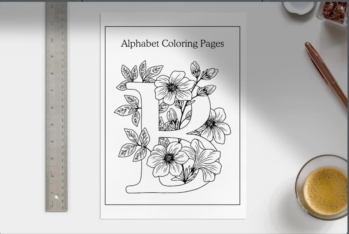 Printable Alphabet Coloring Pages | Black & White ABC Worksheets for ...