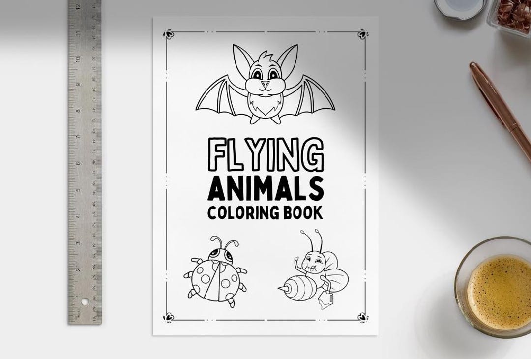 Printable Flying Animals Coloring Book for Kids 11 Pages - Etsy