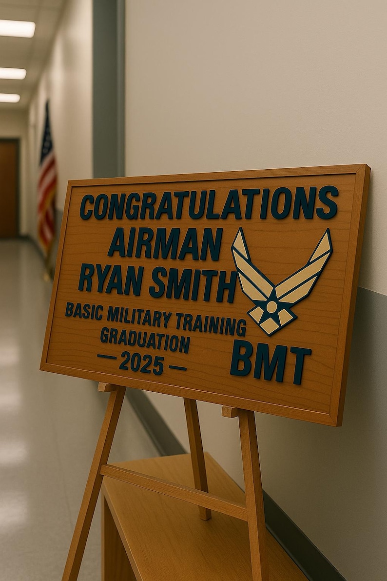 Personalized Air Force Basic Training Graduation Sign – Custom Name ...