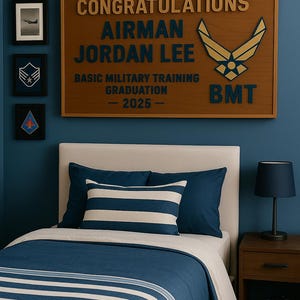 Personalized Air Force Basic Training Graduation Sign – Custom Name ...