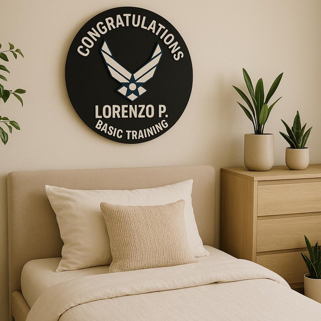 Air Force Basic Training Graduation Sign – Personalized Military Plaque ...