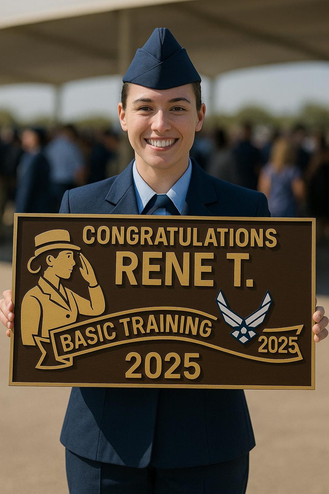 Personalized Female Air Force Basic Training Graduation Plaque – Custom ...
