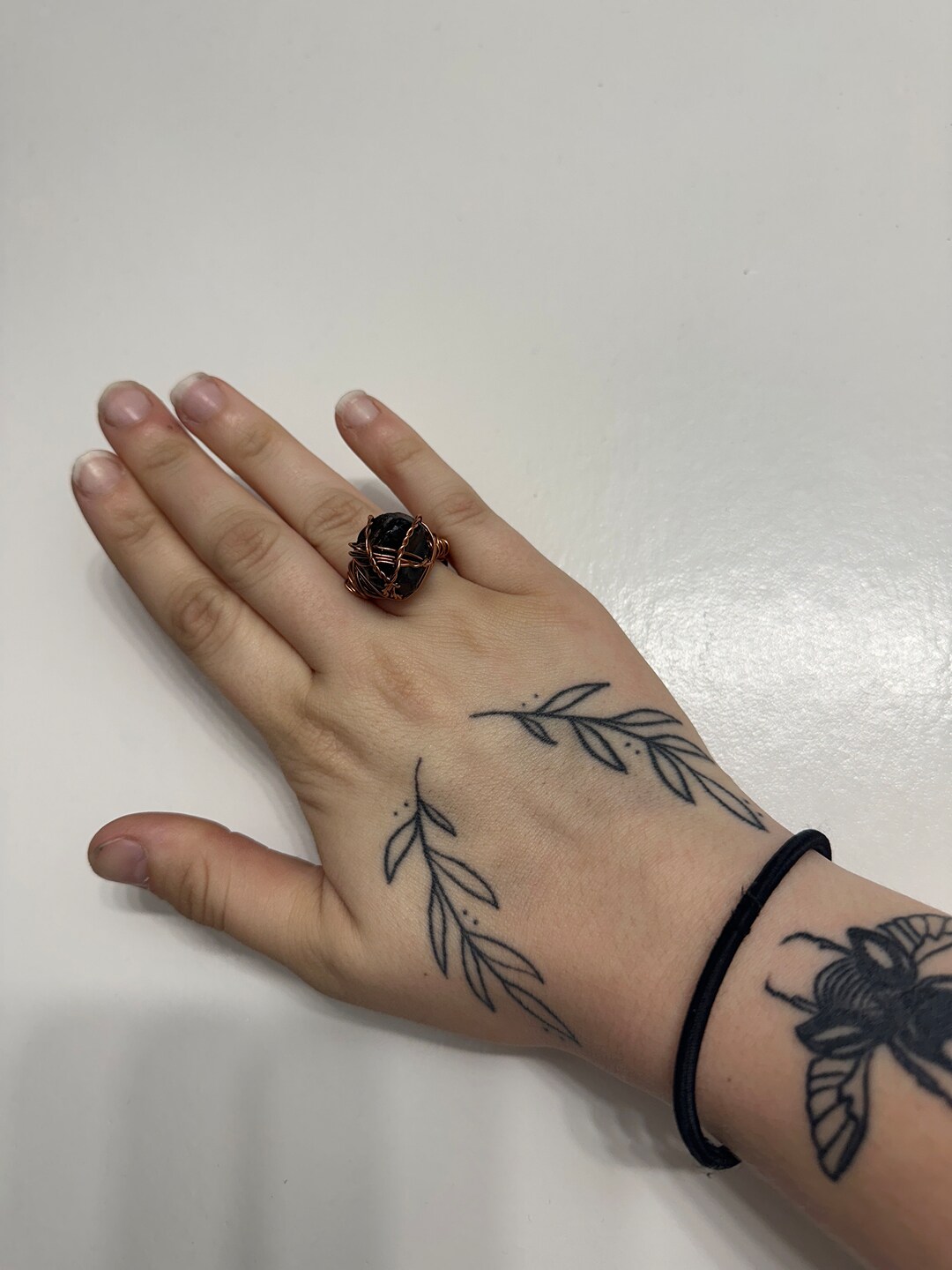 Wire Wrap Apache Tear Ring - Etsy