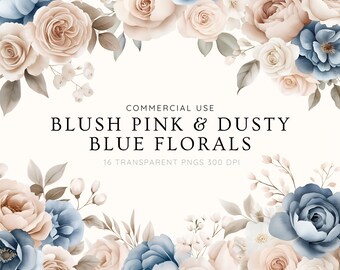 Floral Numbers Clipart 0 to 9 Pastel Number Pngs, Blush Pink, Dusty ...