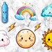 Kawaii Weather Clipart. PNG Format. Transparent Background. Commercial ...