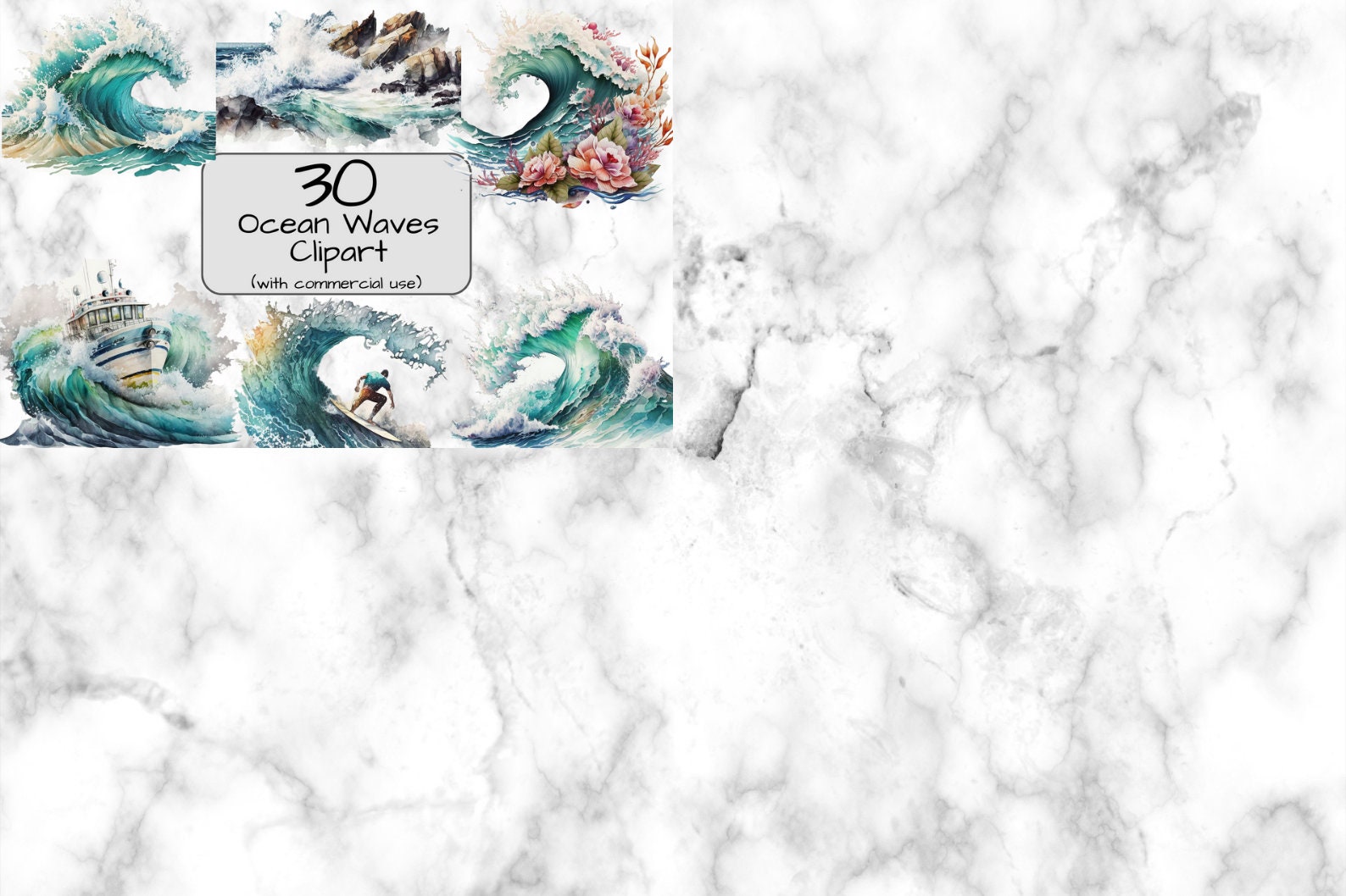 150 Ocean Theme Clipart MEGAPACK. Digital Art & Sublimation. - Etsy