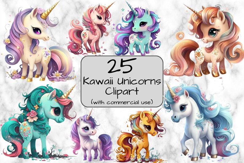 150 Unicorn Megapack. Watercolor Clipart. Digital Art & - Etsy