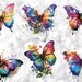 Watercolor Rainbow Butterfly Clipart. Digital Art & Sublimation. PNG ...