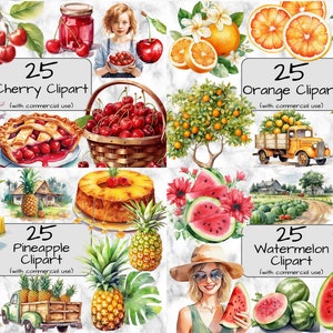 300 Fruits MEGAPACK. Fruit Clipart. PNG Formant. Transparent ...