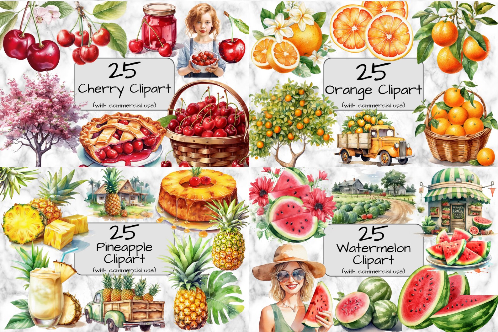 300 Fruits MEGAPACK. Fruit Clipart. PNG Formant. Transparent - Etsy