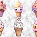 Kawaii Ice Cream Clipart. Digital Art & Sublimation. PNG Format ...