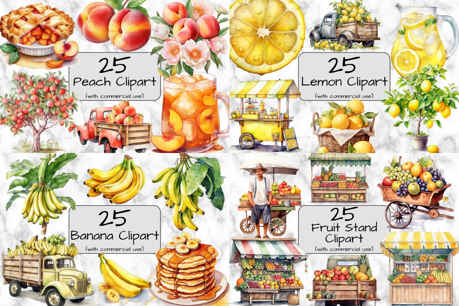 300 Fruits MEGAPACK. Fruit Clipart. PNG Formant. Transparent - Etsy