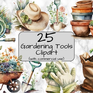 150 Watercolor Garden MEGAPACK. Spring Garden Clipart. Digital Art ...