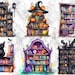 Watercolor Haunted Bookcase Clipart. Halloween Clipart. PNG Format ...