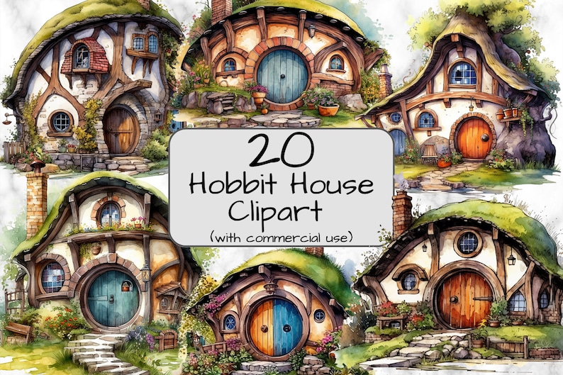 Hobbit House Clipart. Fantasy Clipart. PNG Format. Transparent ...