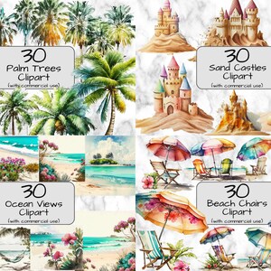 150 Beach Theme Clipart MEGAPACK. Digital Art & Sublimation. Vacation ...