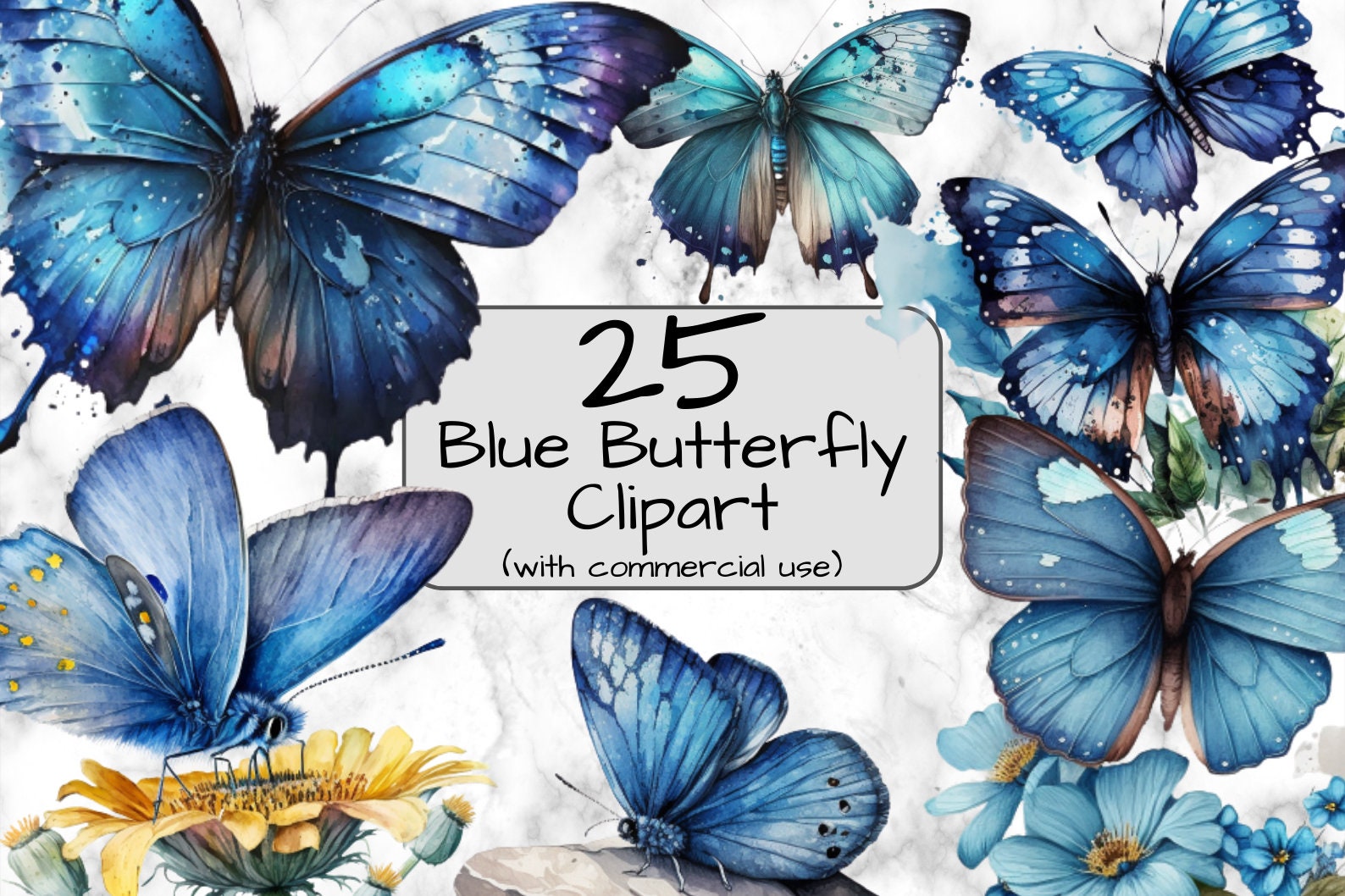 150 Butterfly MEGAPACK. Watercolor Clipart. Spring Clipart. - Etsy
