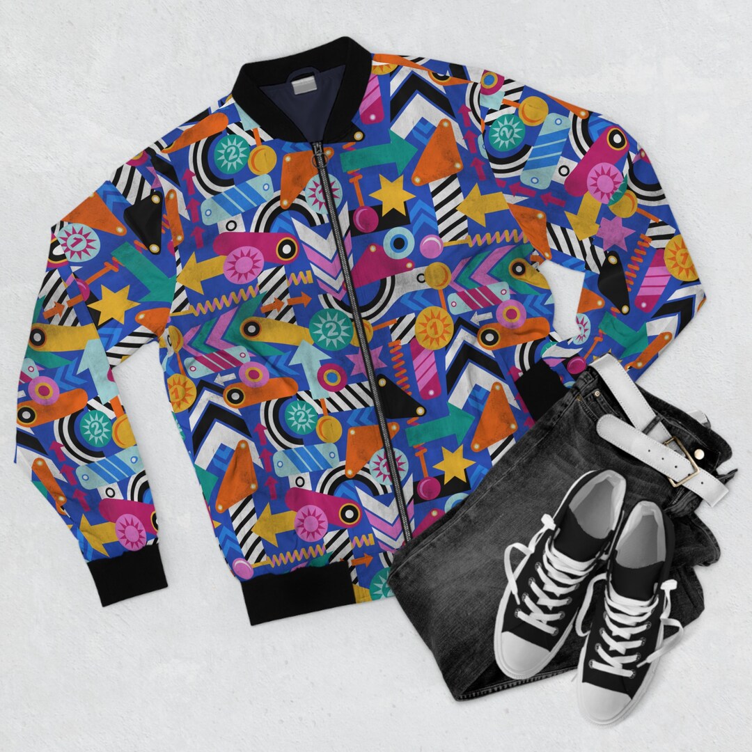 Pinball Wizard Men's Bomber Jacket AOP. Clothing. - Etsy