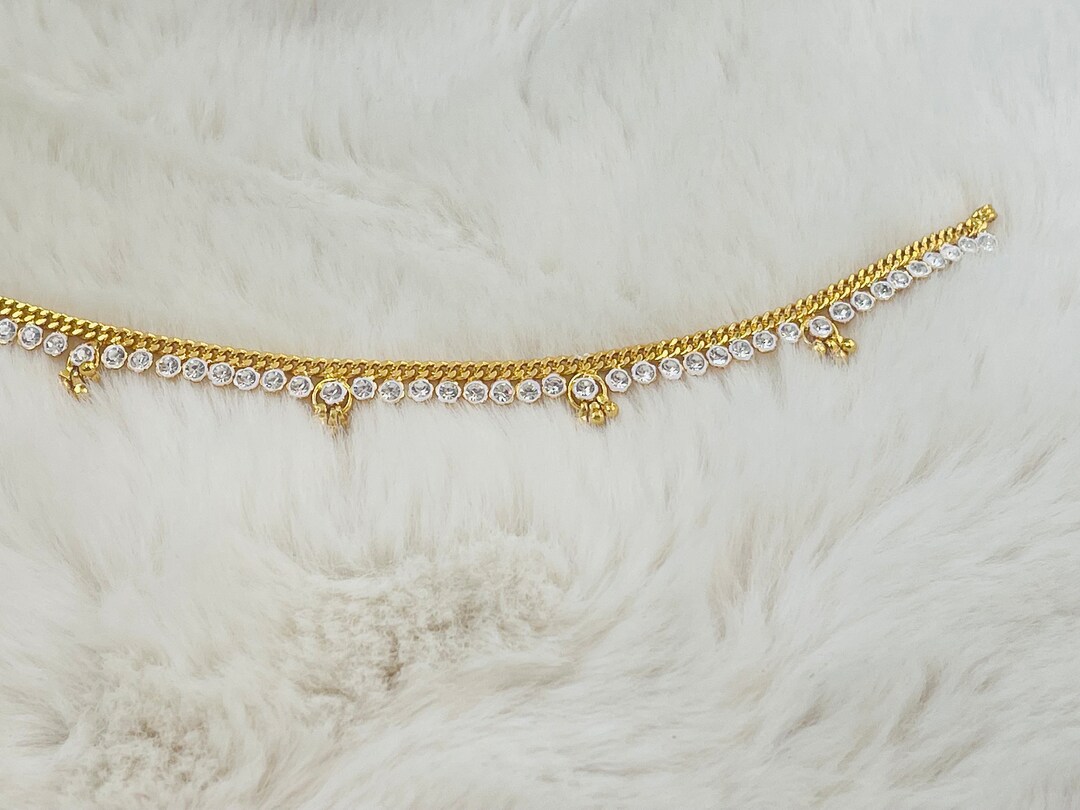 Womens Gold Indian Style Anklet - Etsy