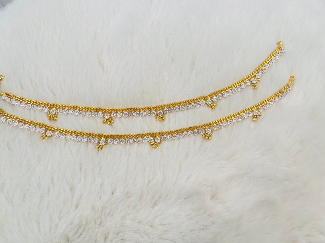 Womens Gold Indian Style Anklet - Etsy