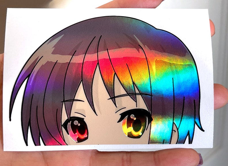 YN - Alien Magical Girl | Anime Holographic Oil Slick Vinyl Peeker ...