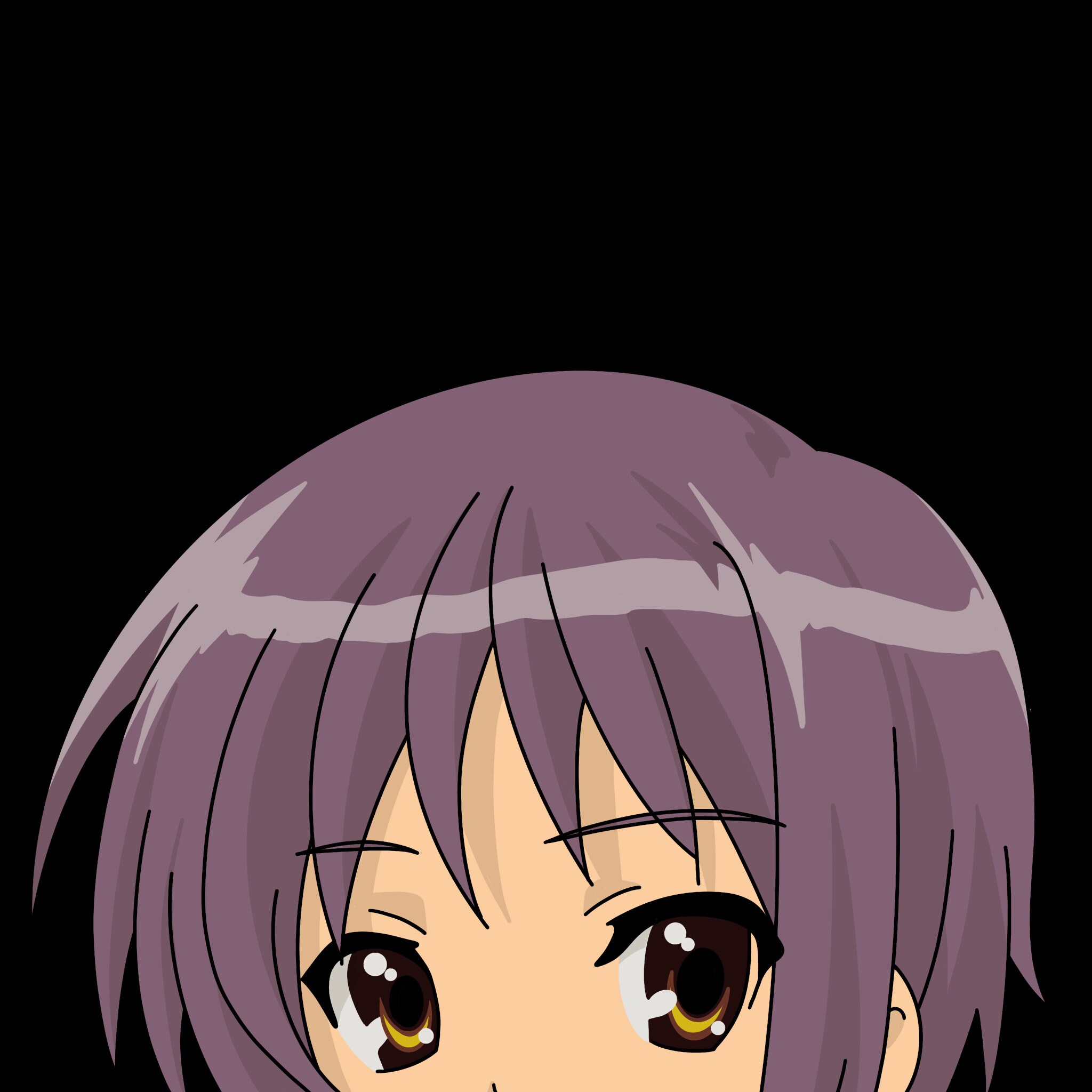 YN Alien Magical Girl Anime Holographic Oil Slick Vinyl Peeker Sticker ...