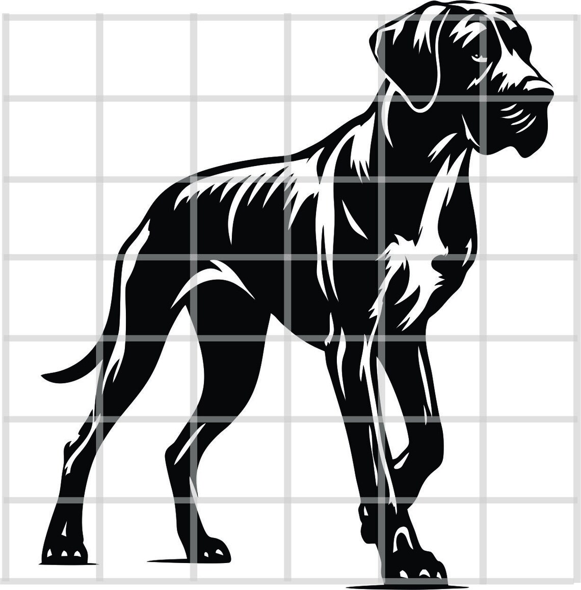 Dog Silhouette, Dog Outline, Breed Bundle, Great Dane, Boxer, Poodle ...