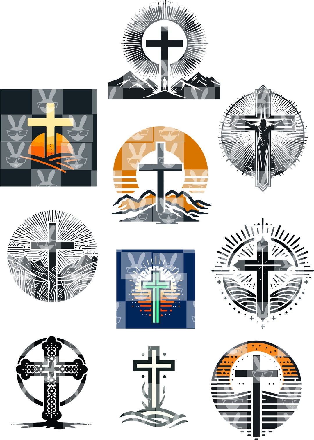 Cross Bundle Svg, Cross of Faith, Religious Cross, Cross Svg, Christian ...