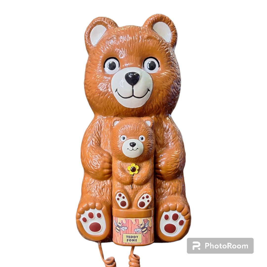 1986 Teddy Fone Wired Landline Phone - Etsy