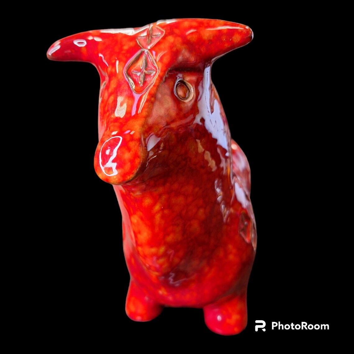 Rare 1960s Aldo Londi Bitossi Red Bull Italian Sculpture - Etsy