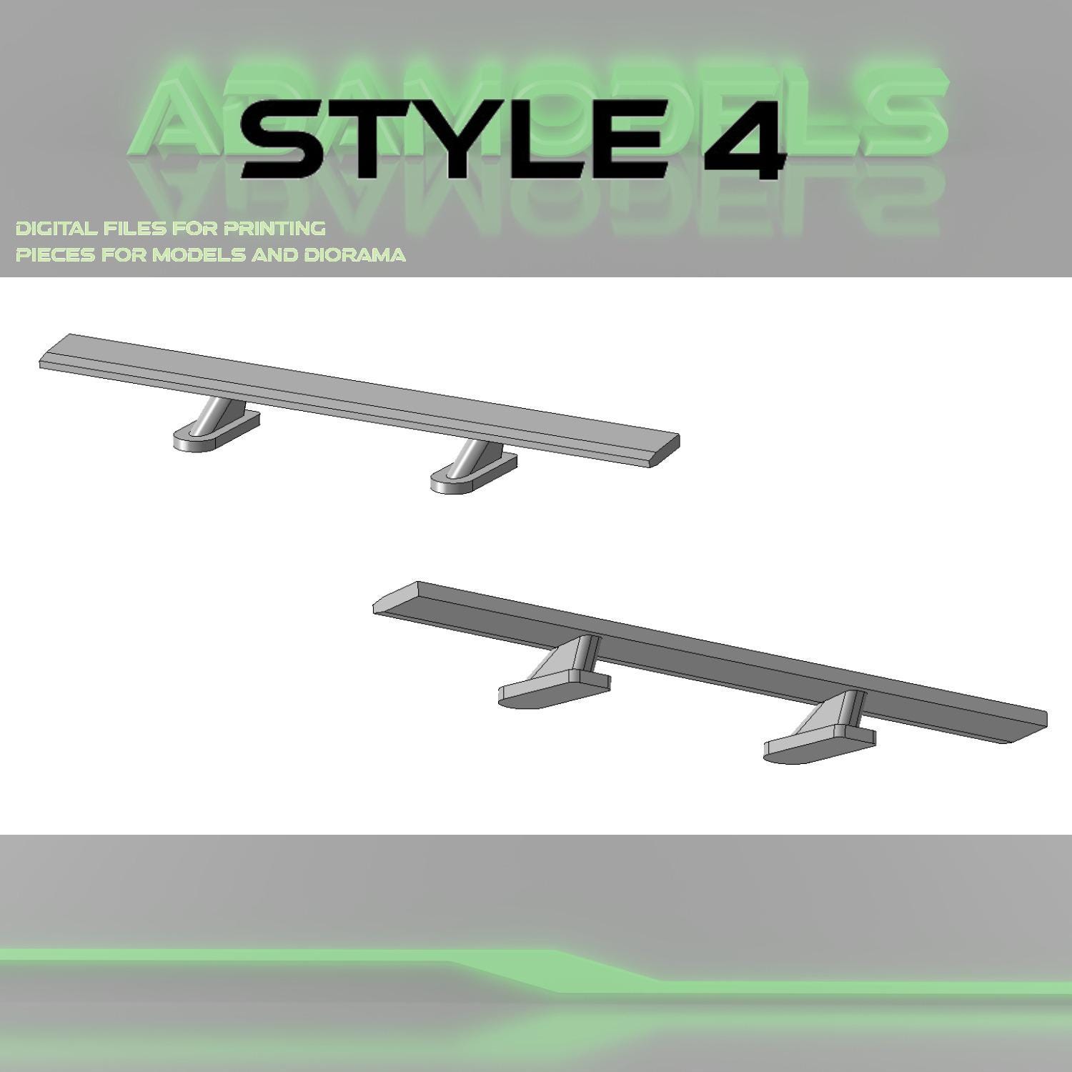 Rear Car Spoiler Stl Files for Models. Pack 2 - Etsy