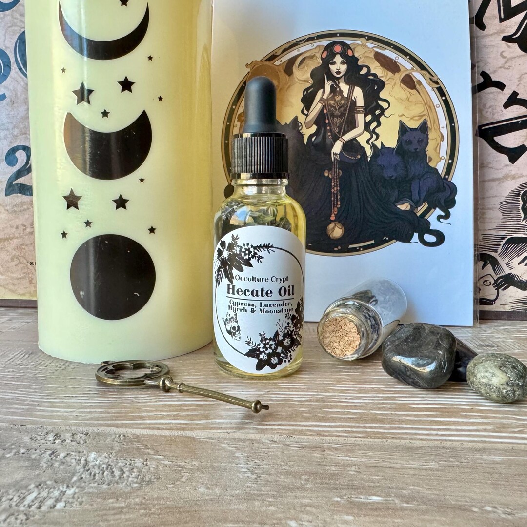 Hecate Oil | Goddess Hecate Devotional Oil | Witch's Altar Oils Goddess Oils | Cypress, Lavender ...