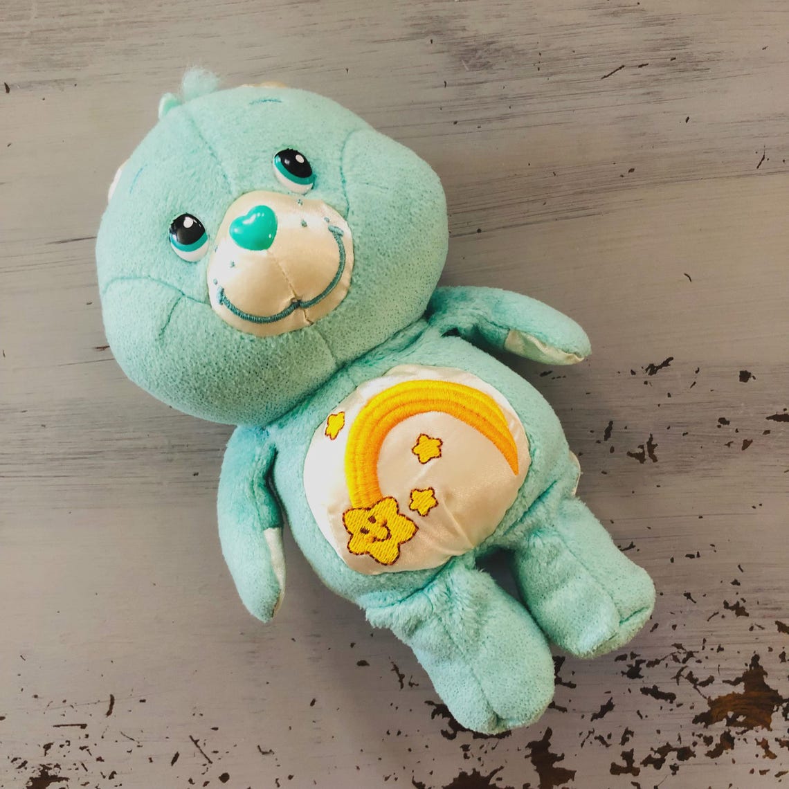 Vintage 2000's 20th Anniversary Dazzlebright Wish Bear Care Bear Plush ...