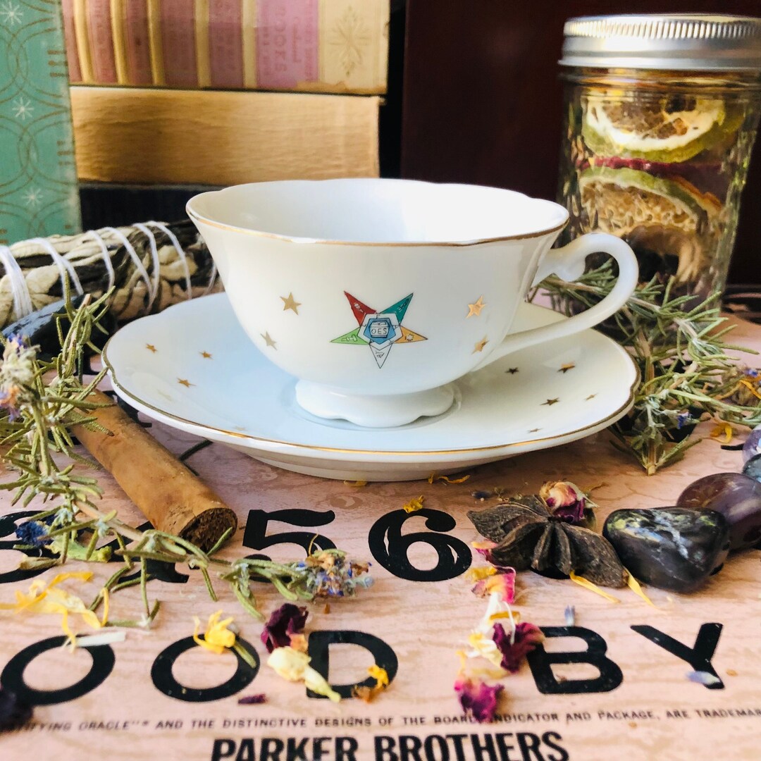 Vintage Order of the Eastern Star Teacup | Antique Tea Leaf Reading Cup ...
