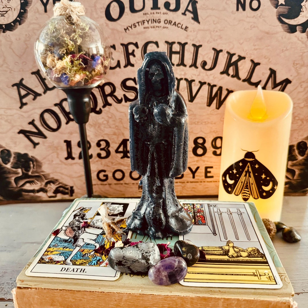 Santa Muerte Candle Black Santa Muerte Ritual Candle Black Protection ...