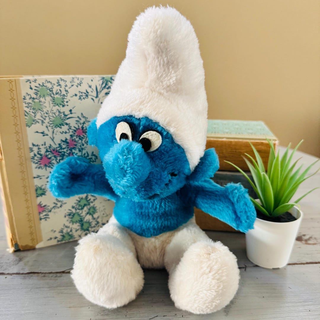 Vintage 1980's Smurf Plush | Retro 80s the Smurfs Stuffed Animal | 80s ...