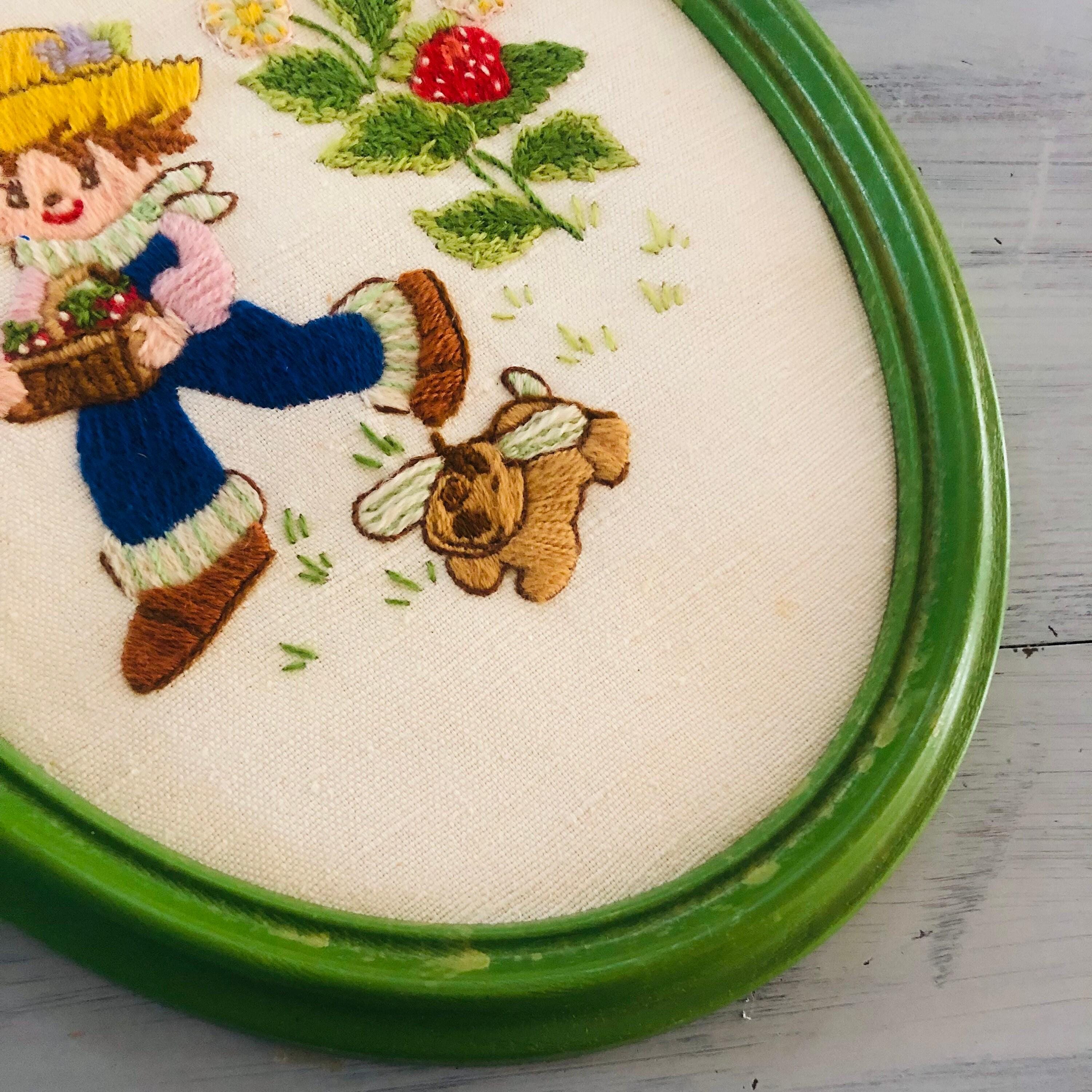 Vintage 1980's Huckleberry Pie Embroidery | 1980s Strawberry Shortcake ...