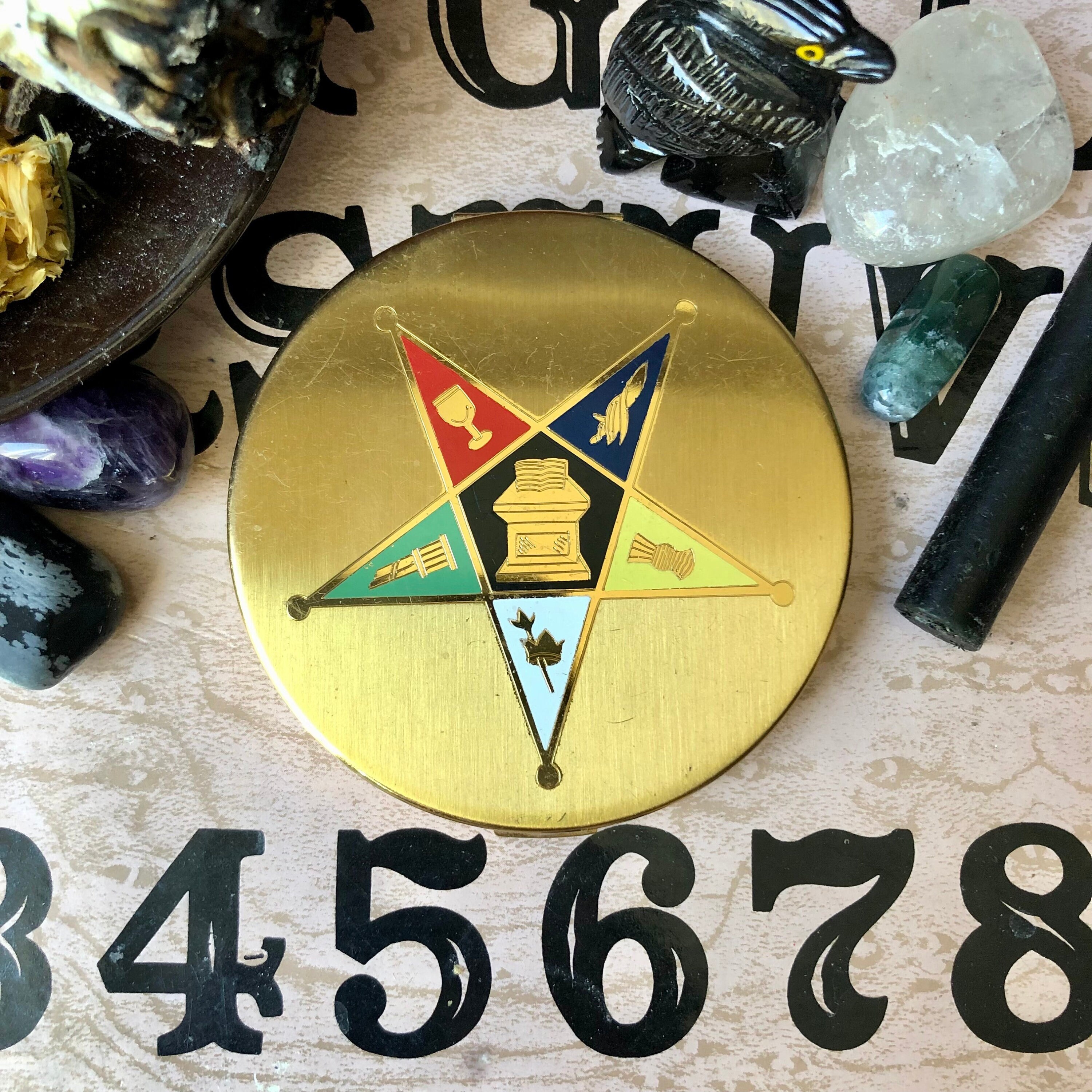 Vintage Order of the Eastern Star Compact Antique Masonic - Etsy