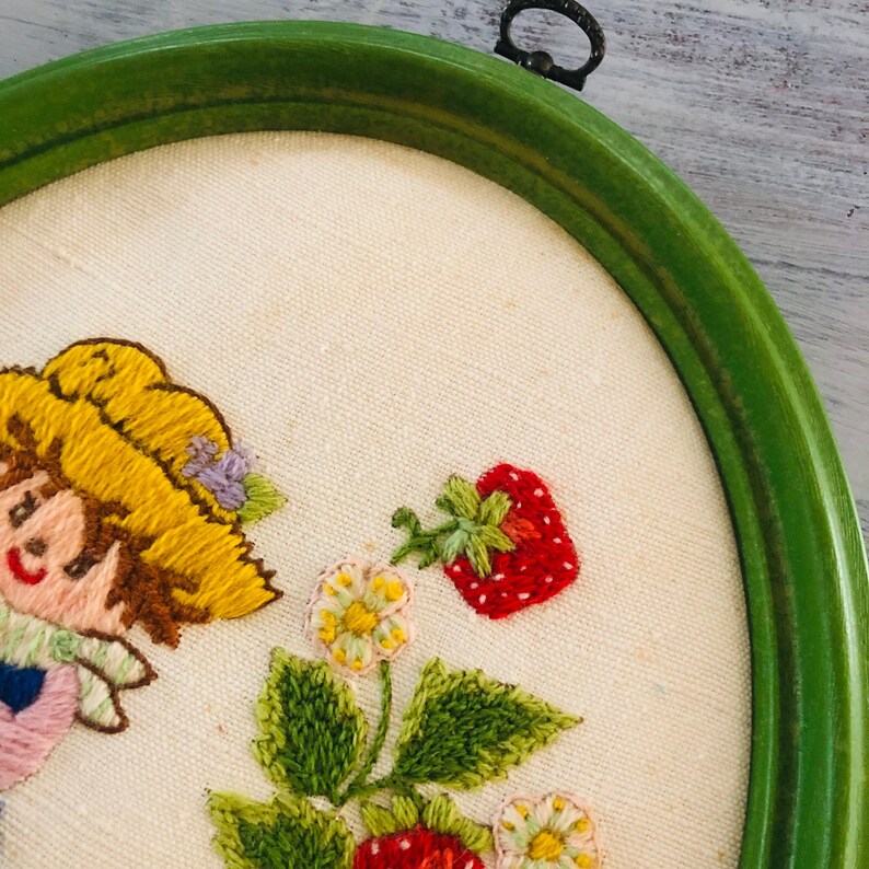 Vintage 1980's Huckleberry Pie Embroidery | 1980s Strawberry Shortcake ...