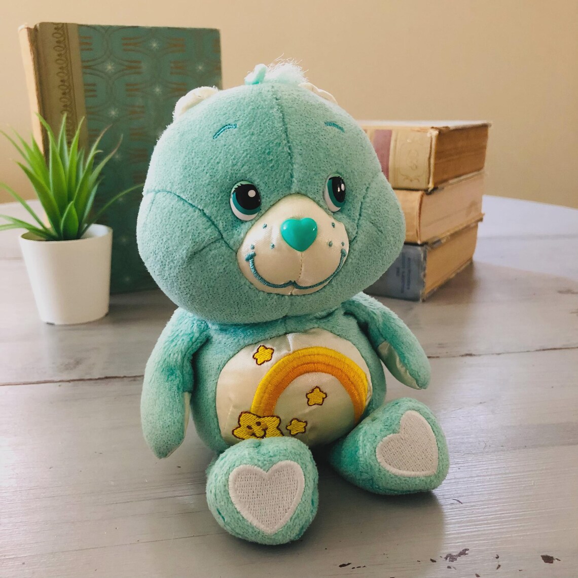 Vintage 2000's 20th Anniversary Dazzlebright Wish Bear Care Bear Plush ...