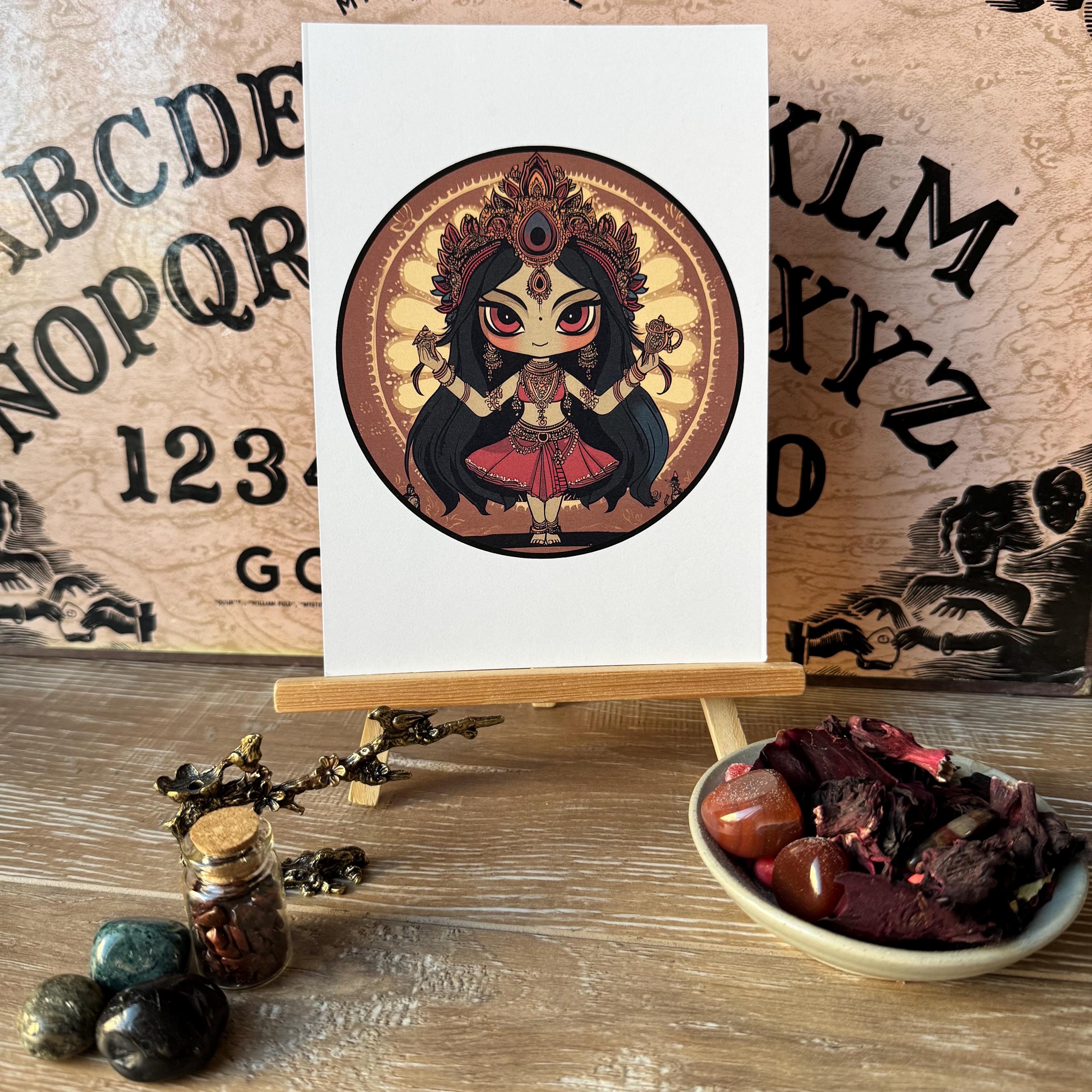 Kali Art Print | Goddess Kali Ma Altar Art | Witch's Altar Magick Altar ...