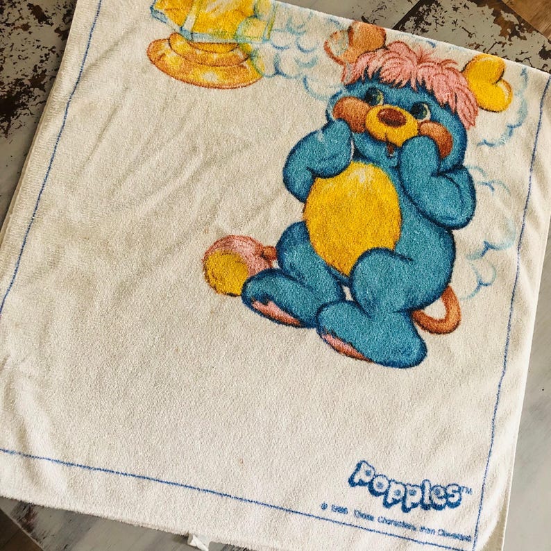Vintage 1980's Popples Towel | 80's Popples Bath Towel | Retro Popples ...
