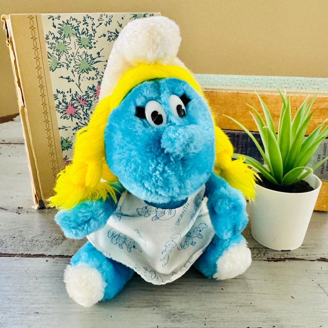 Vintage 1980's Smurfette Plush | Retro 80s the Smurfs Stuffed Animal ...
