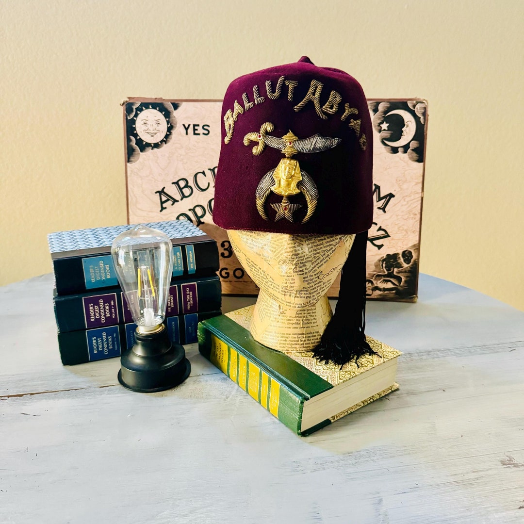 Vintage Shriners Fez | Vintage Masonic Hat | Retro Shriners Tassel Hat ...