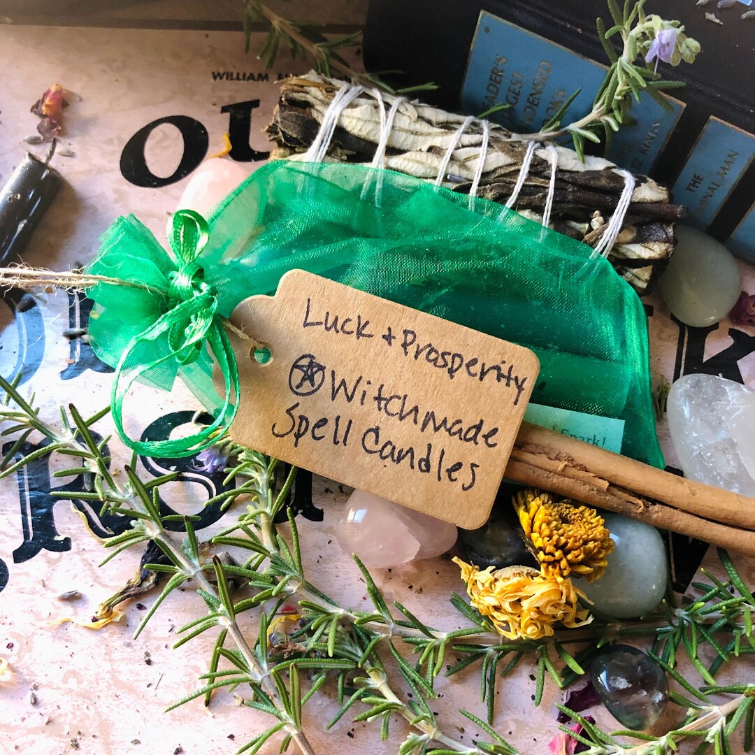 Witchmade Spell Candles Luck and Prosperity Spell Candles - Etsy