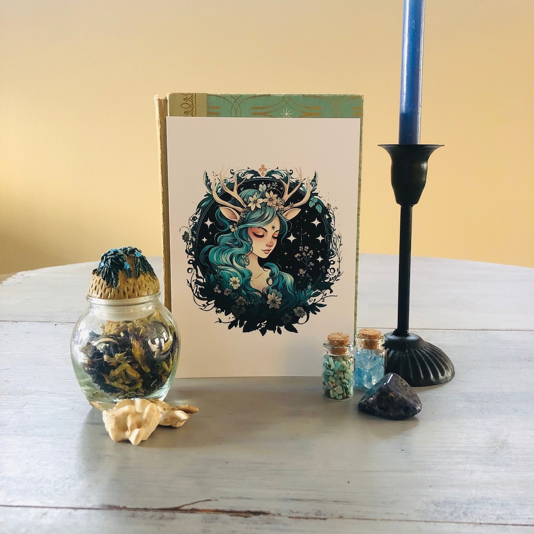 Artemis Art Print | Goddess Artemis Altar Art | Witch's Altar Magick ...