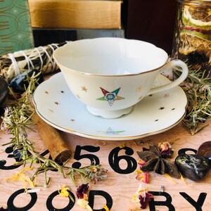 Vintage Order of the Eastern Star Teacup Antique Tea Leaf Reading Cup ...