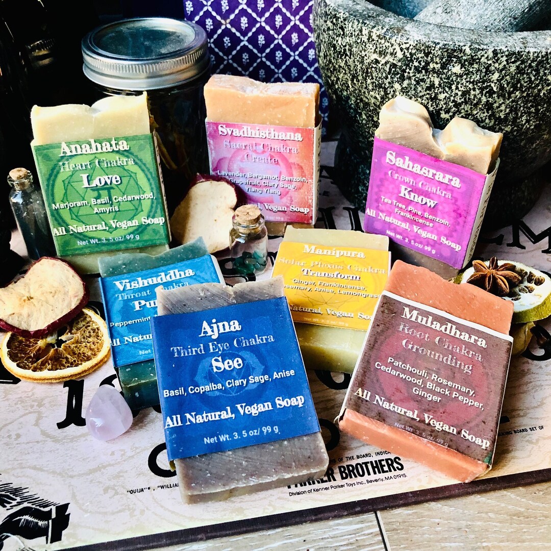 Chakra Cleansing Bath Soaps | Handmade Vegan Soap | Crown Chakra Third ...