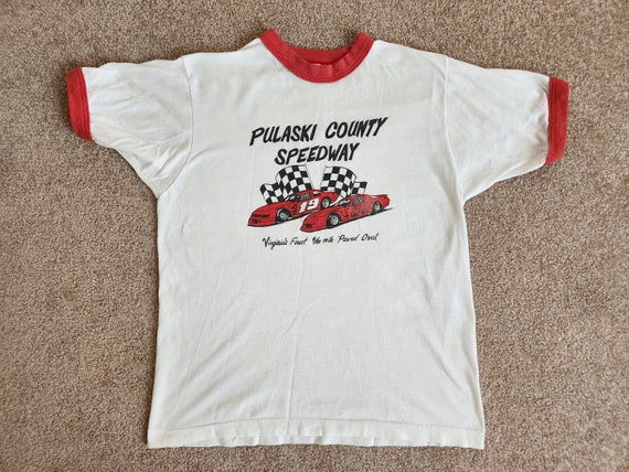 Vintage NASCAR Pulaski County Speedway 1988 Ringer Sh… - Gem