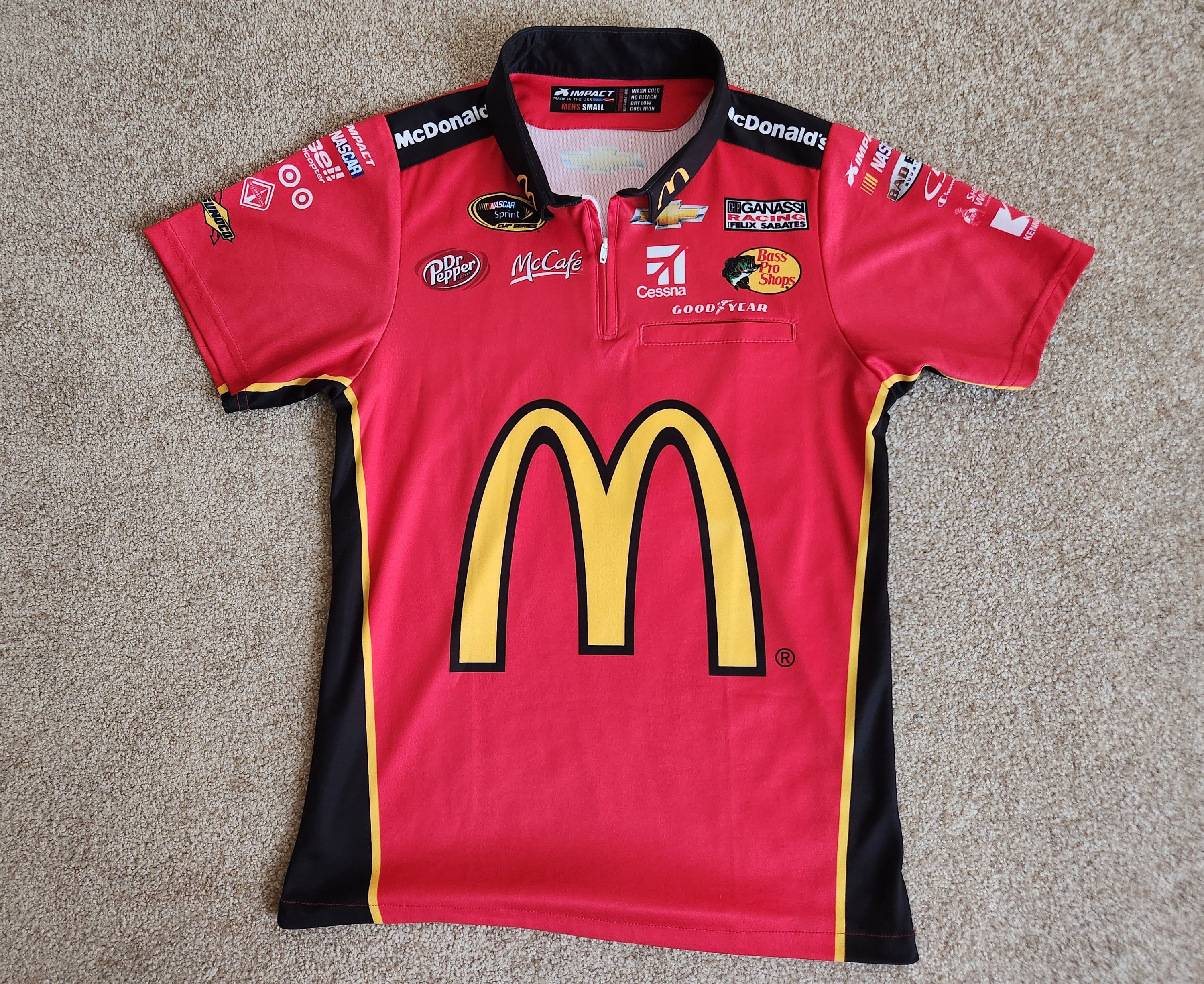 Jamie Mcmurray/chip Ganassi Racing Team-issue Crew Shirt SMALL - Etsy